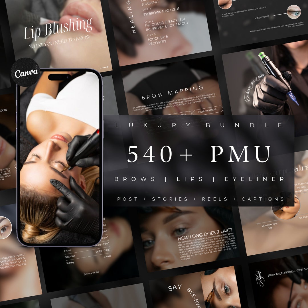 500+ Microblading Instagram Templates | Pmu Templates | Lip Blush