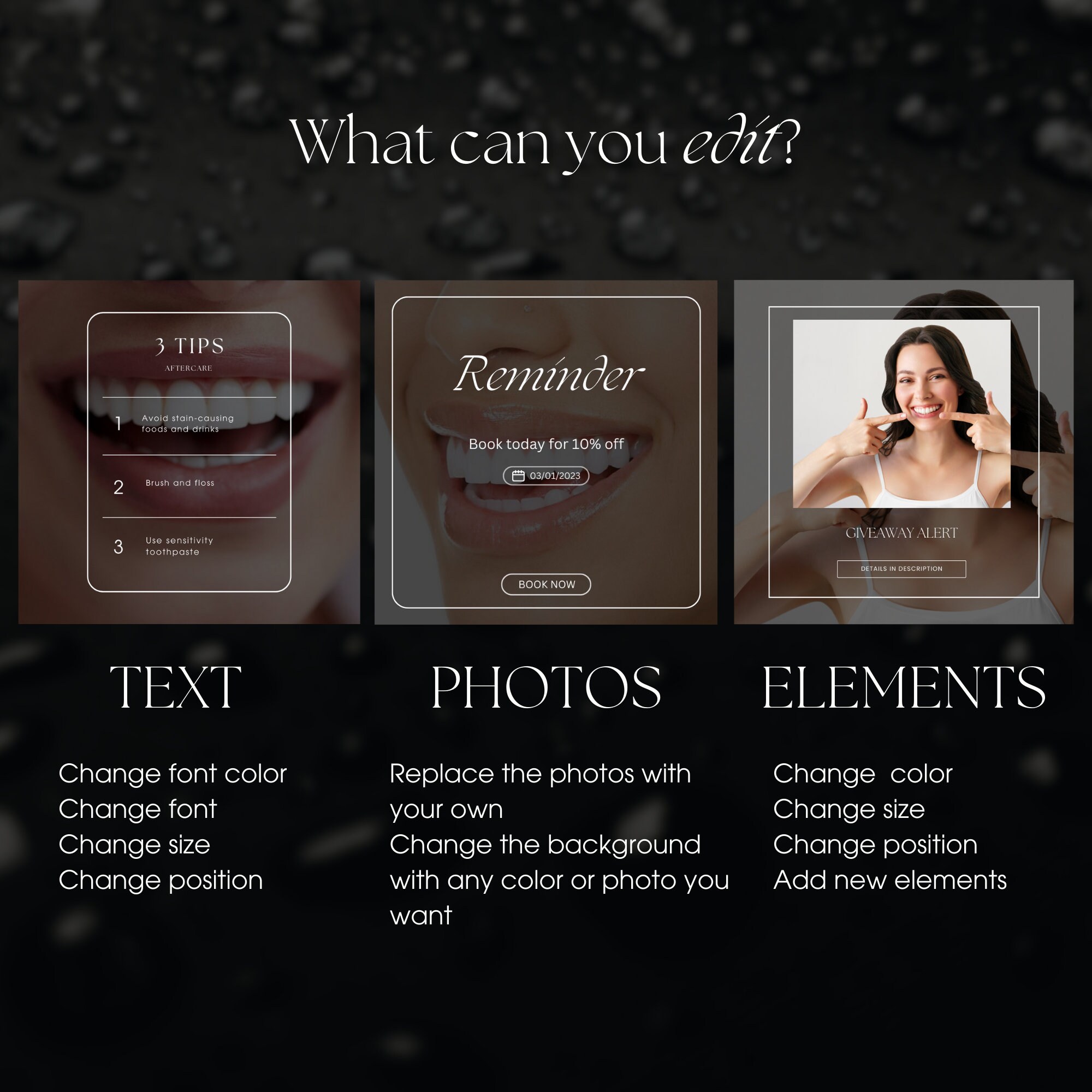 100 Teeth Whitening Instagram Templates | LED Teeth Whitening Templates ...