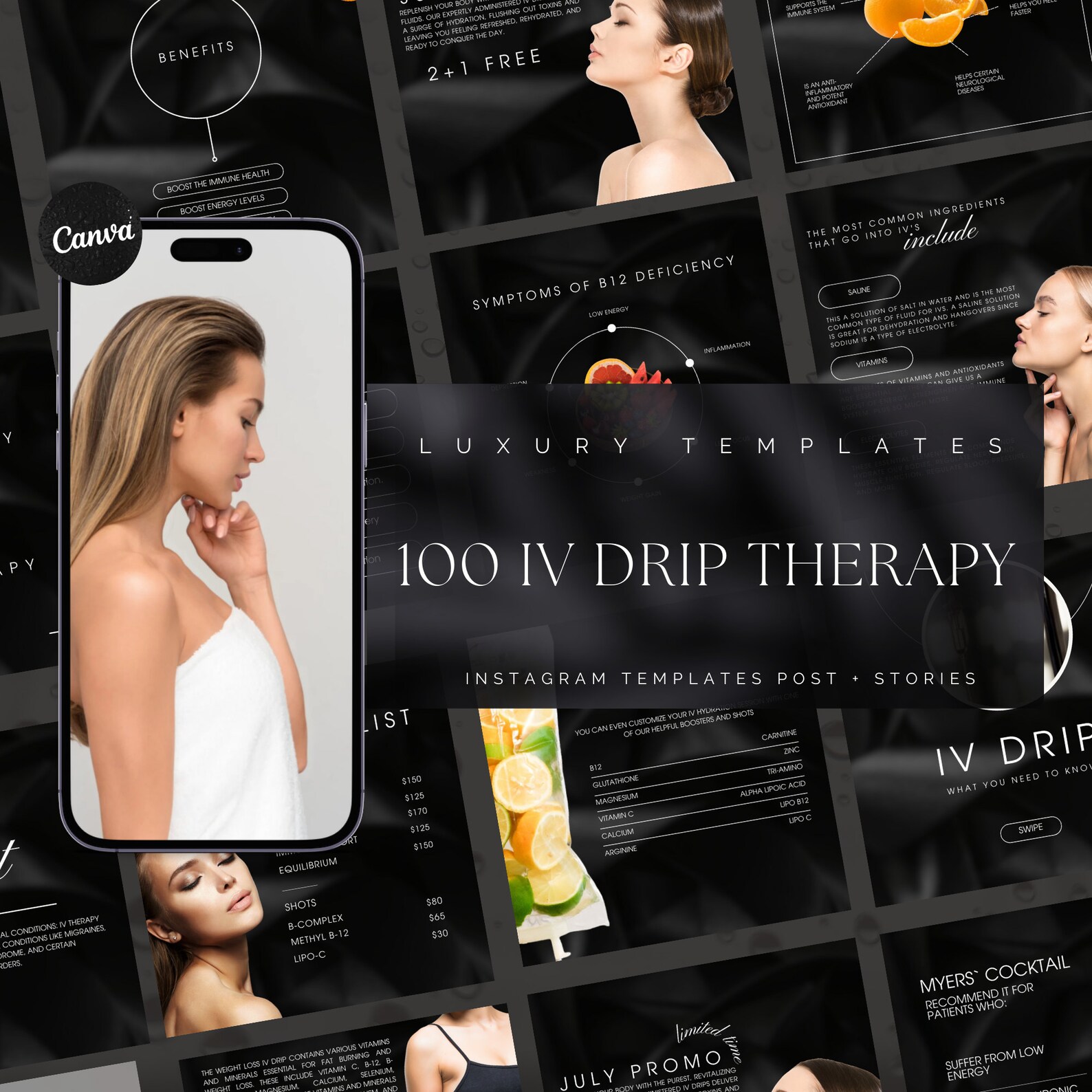 100 IV Therapy Instagram Templates Iv Drip Therapy Instagram - Etsy