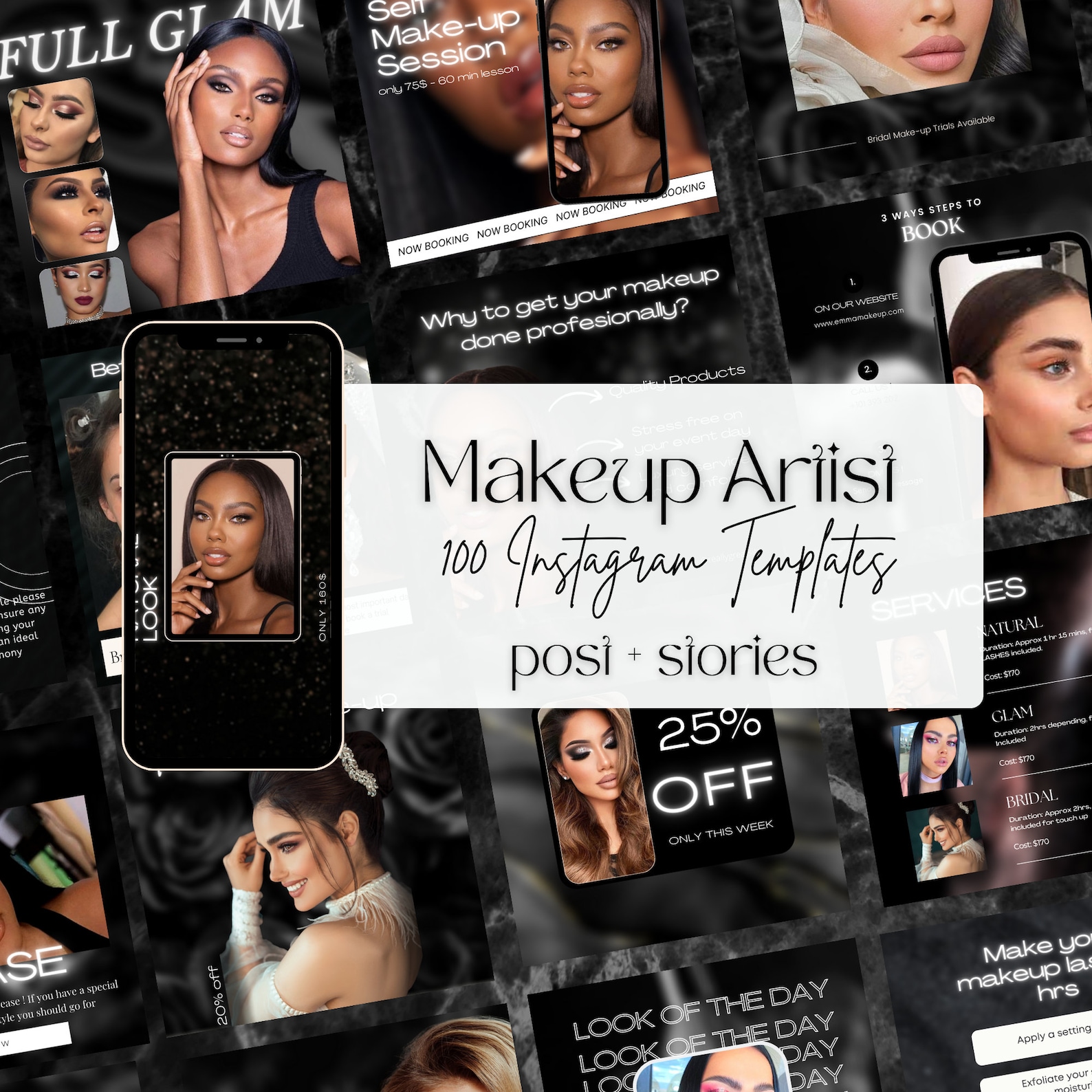 100 Makeup Artist Instagram Templates MUA Templates Makeup - Etsy