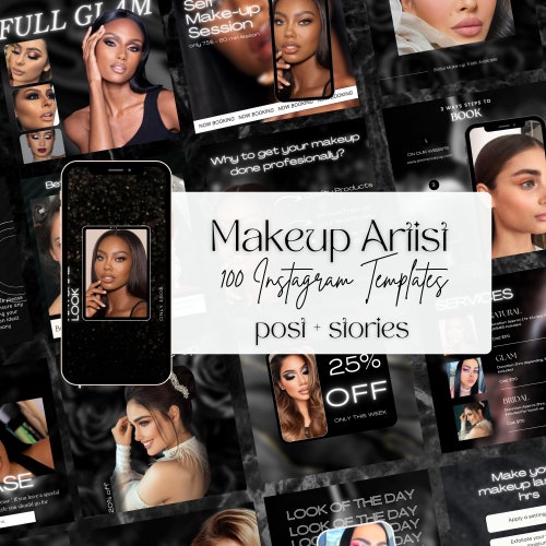 100 Makeup Artist Instagram Templates MUA Templates Makeup - Etsy