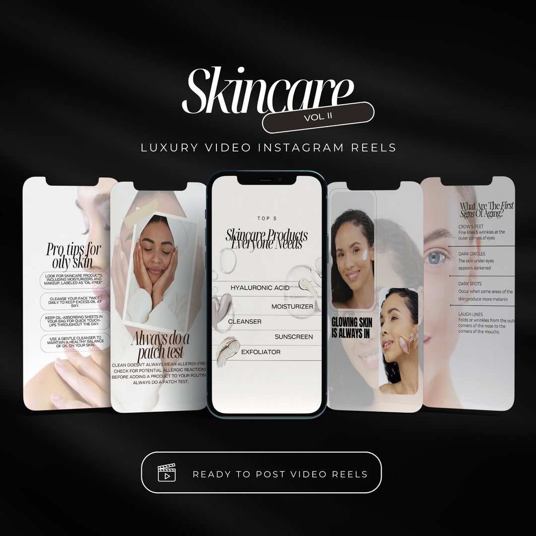 Skincare Instagram Video Reel Templates | Esthetician Instagram Reel ...