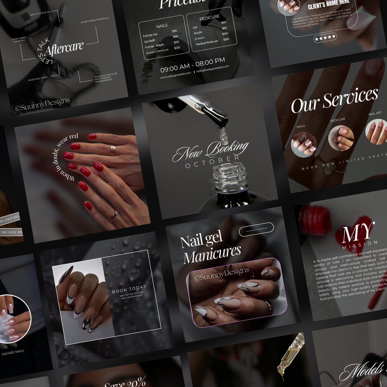 Nail Tech Instagram Templates | Nail Artist Instagram Post | Nail ...