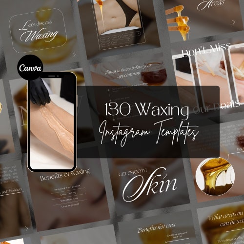 Waxing Instagram Post Templates Hair Removal Esthetician - Etsy