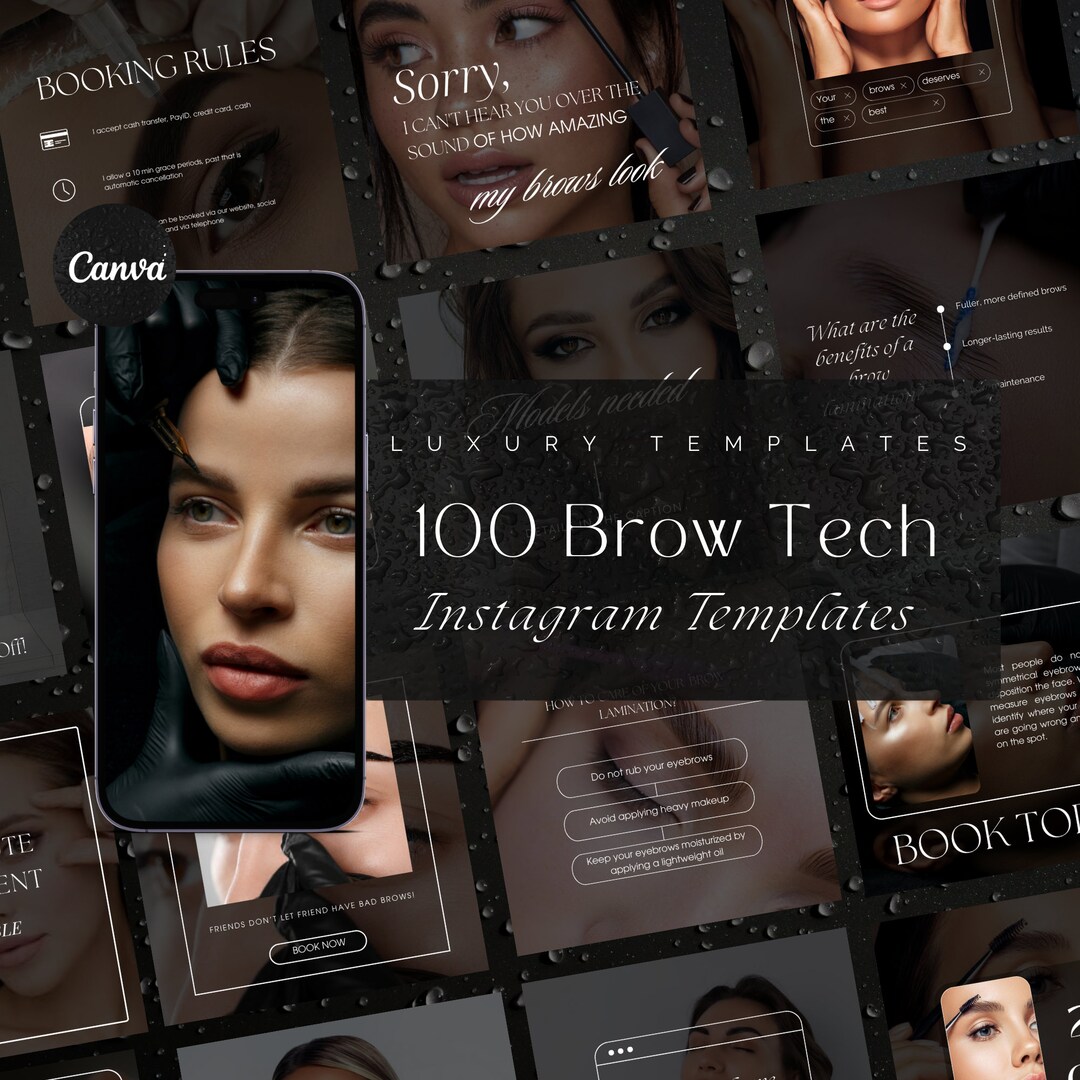 Brow Tech Instagram Templates | Brow Lamination Instagram Template ...