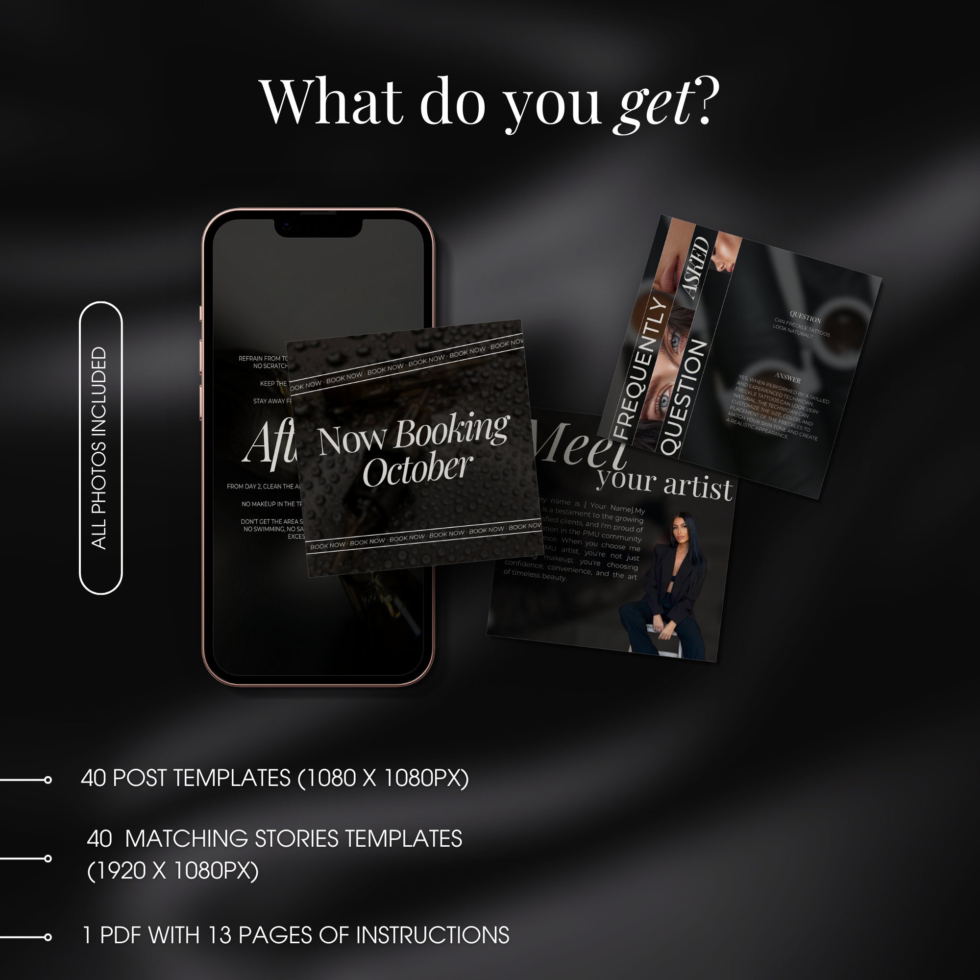 Freckles Tattoo Instagram Template PMU Instagram Template Pmu ...