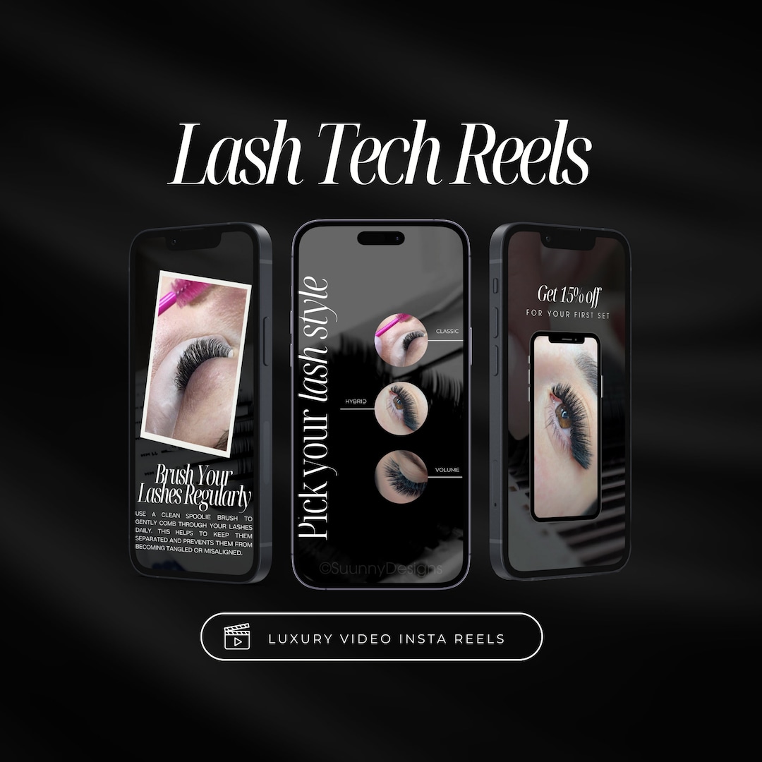 Lash Tech Artist Instagram Reels | Lash Stylist Post Templates | Lash ...