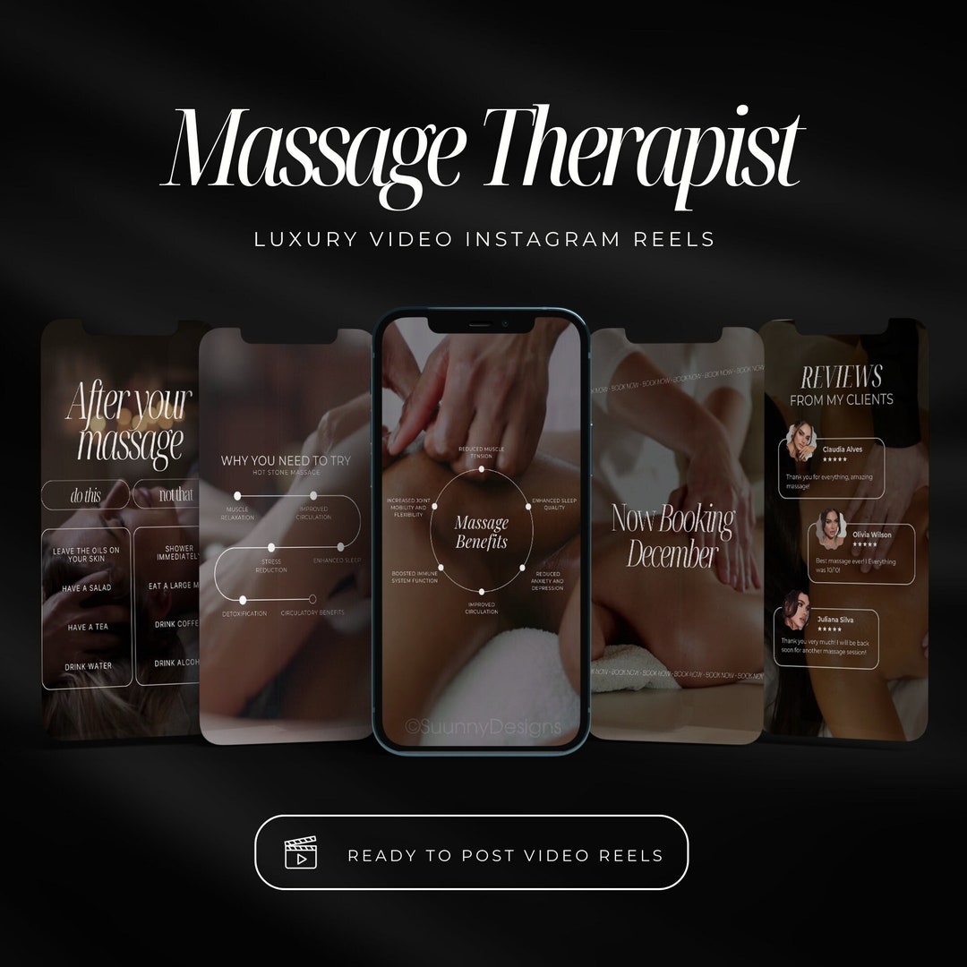 Massage Therapist Video Reels Instagram | Massage Therapist Social ...
