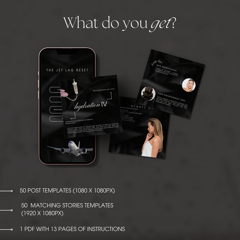 100 IV Therapy Instagram Templates | Iv Drip Therapy Instagram ...