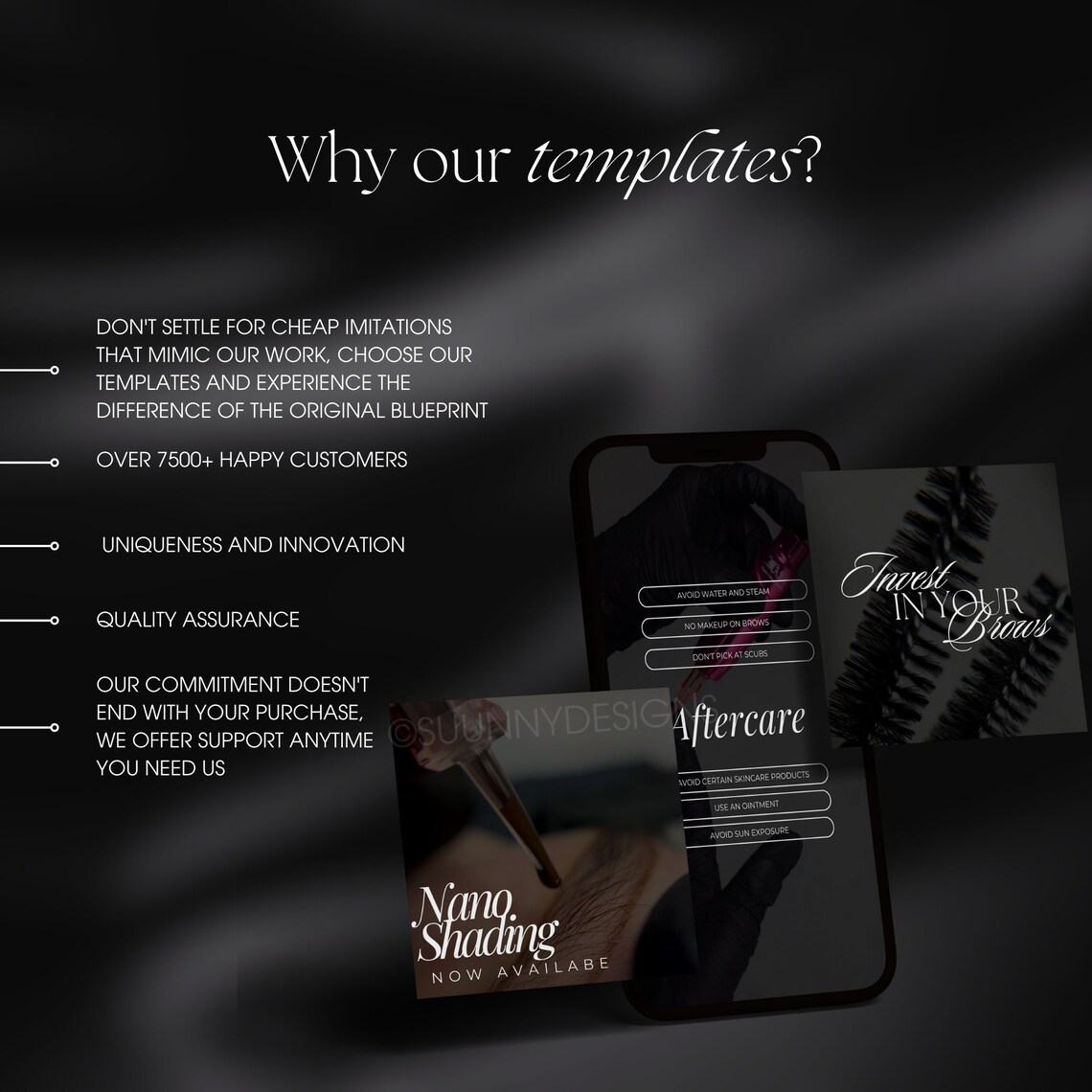 Nano Brows Instagram Template | PMU Instagram Template | Microblading ...