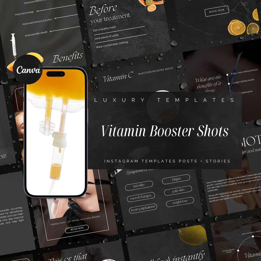 Vitamin Booster Injection Instagram Templates | Vitamin Injection ...