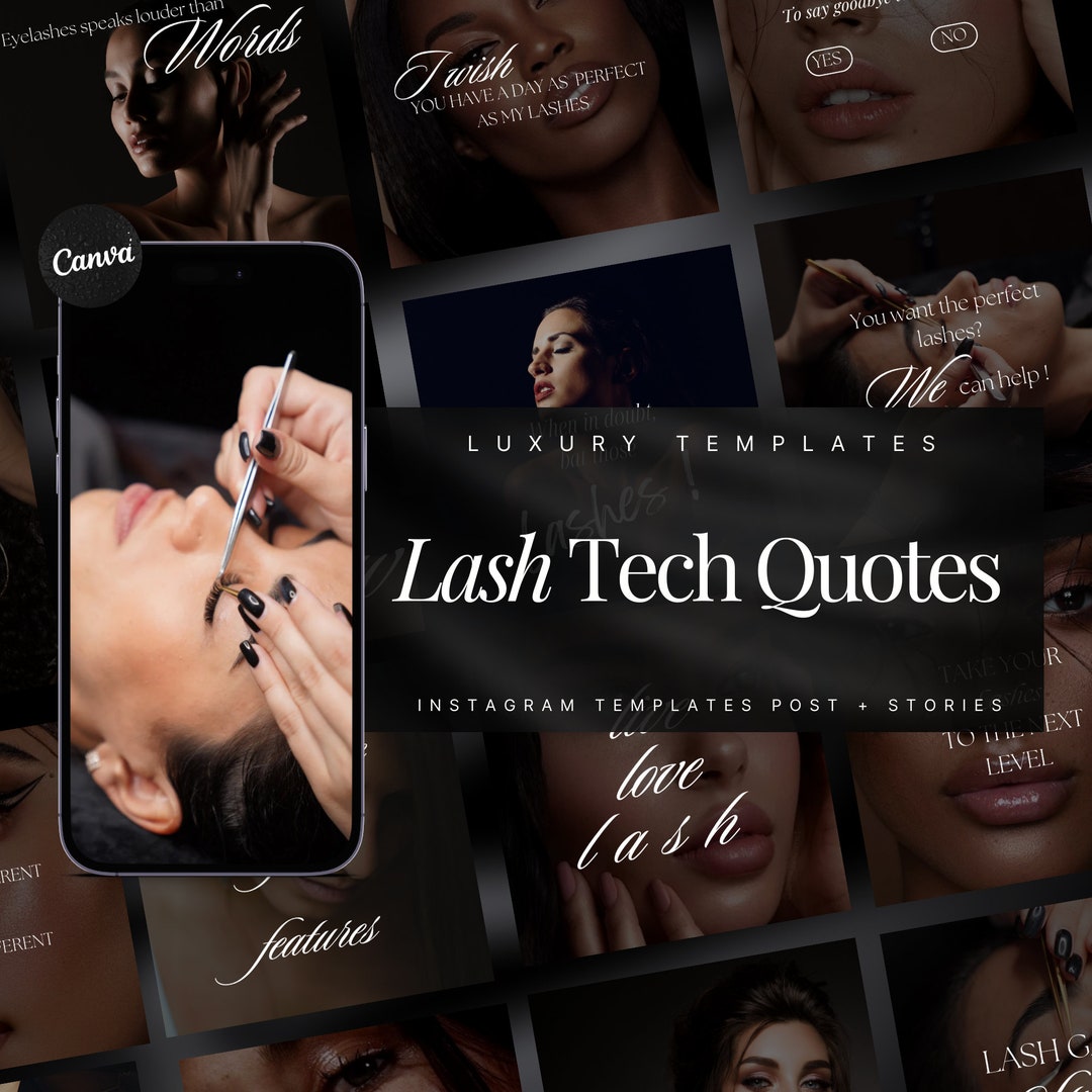 Lash Artist Instagram Template Lash Tech Post Lash Tech Instagram ...