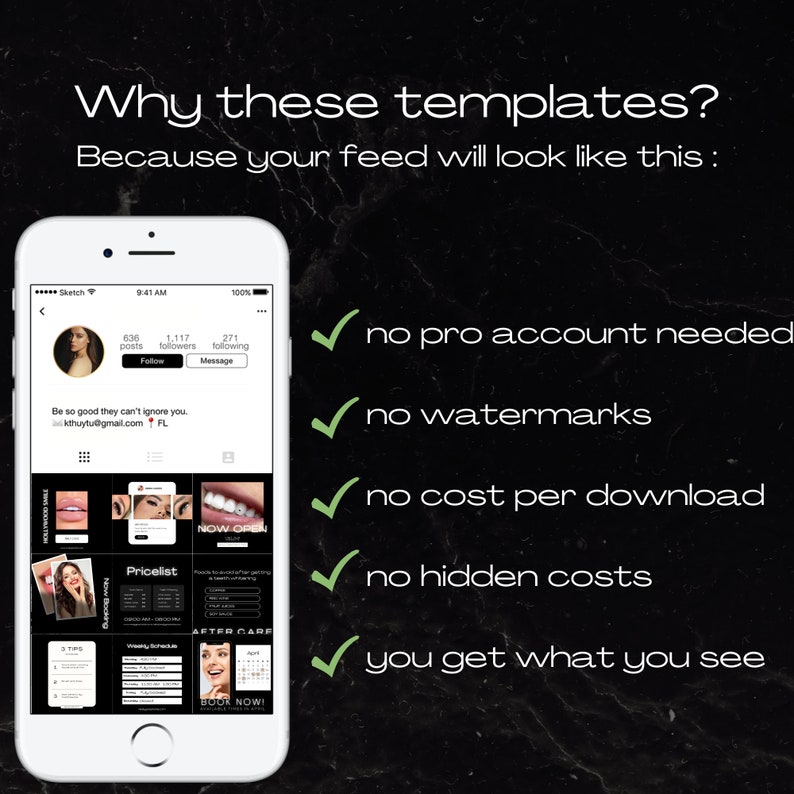 50 Teeth Whitening Instagram Templates Tooth Gem Instagram - Etsy