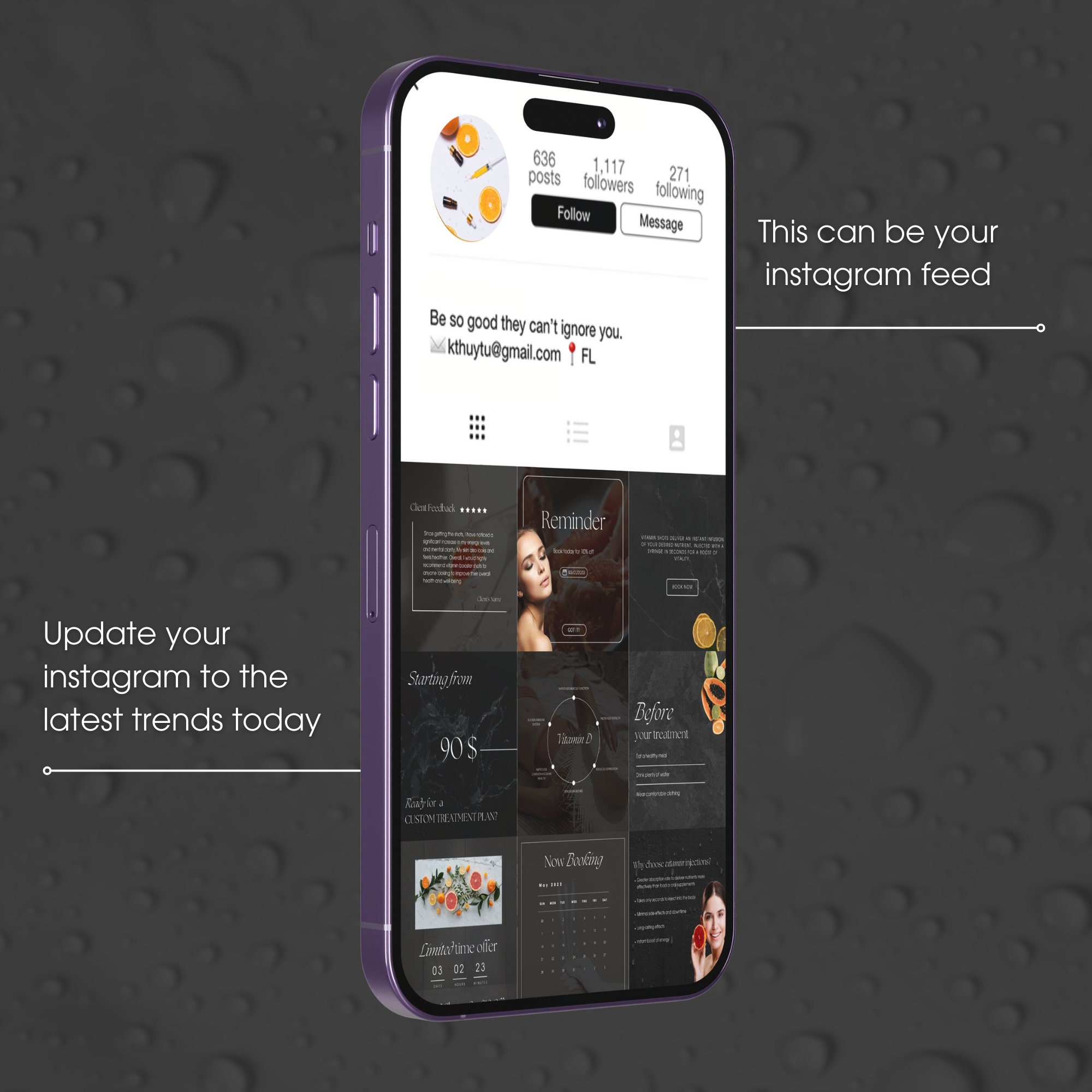 Vitamin Booster Injection Instagram Templates | Vitamin Injection ...