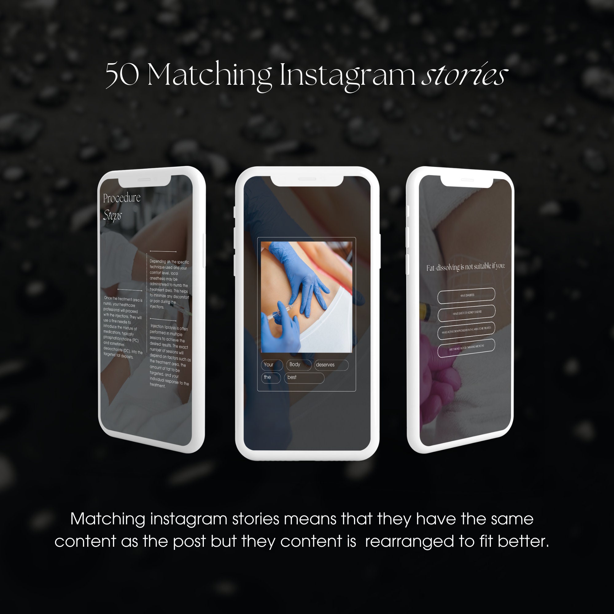 100 Injectable Lipolysis Instagram Templates | Lipolytic Injections ...