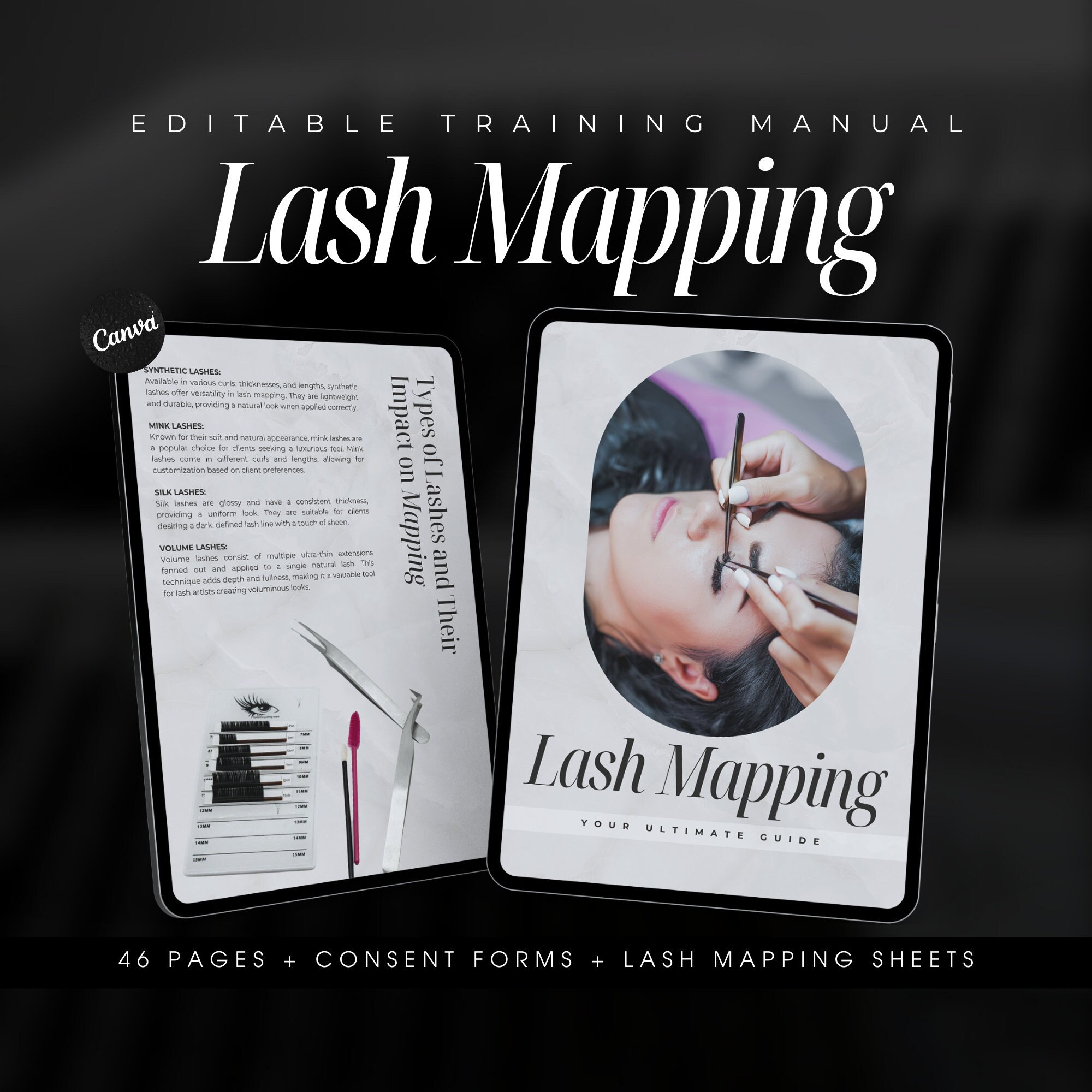 Lash Mapping Editable Guide Lash Mapping Practice Sheets Eyelash ...