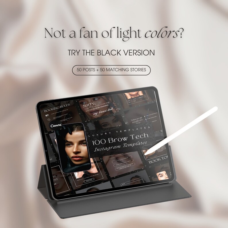 50 Beige Brow Tech Instagram Templates | Brow Lamination Instagram ...