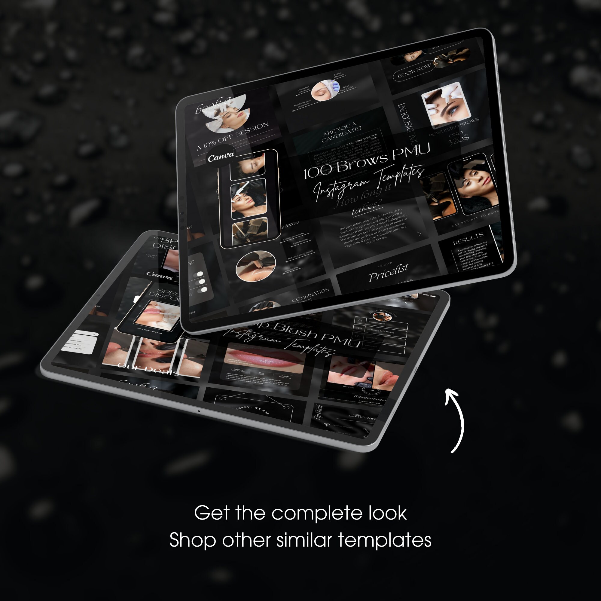 Luxury Lip Blush Instagram Templates PMU Instagram Template Lip Blush ...