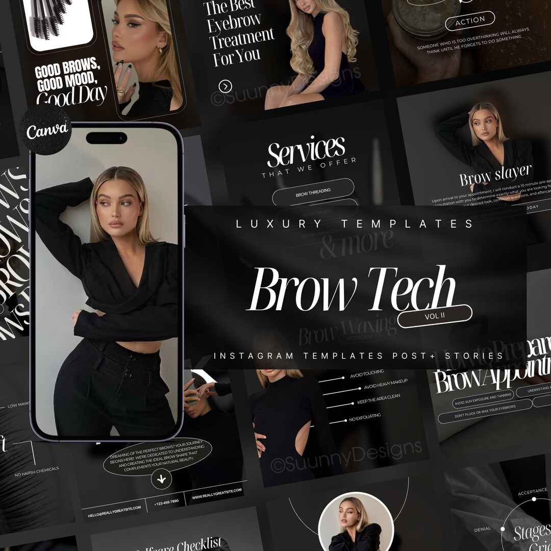 Brow Tech Instagram Templates | Brow Lamination Instagram Templates ...
