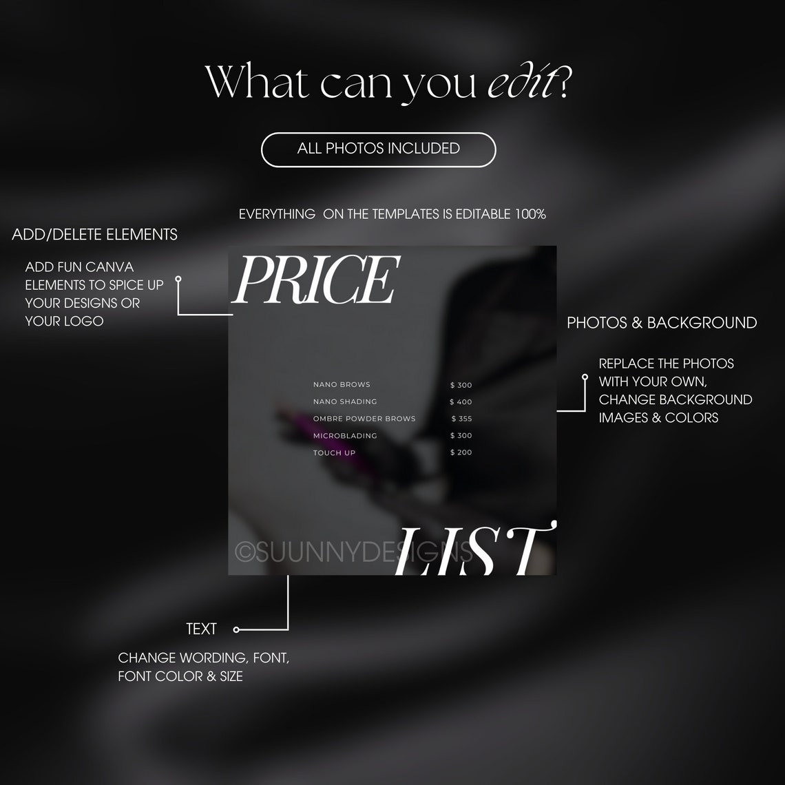 Nano Brows Instagram Template | PMU Instagram Template | Microblading ...