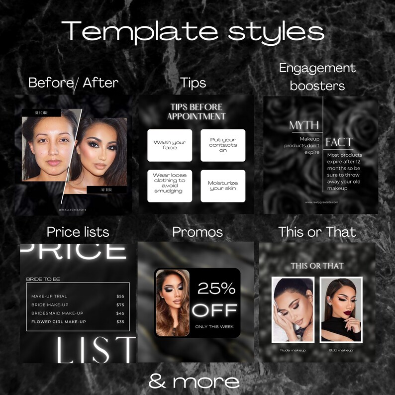 100 Makeup Artist Instagram Templates MUA Templates Makeup - Etsy