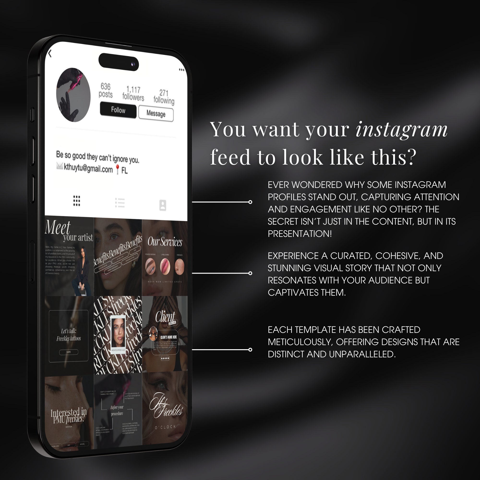 Freckles Tattoo Instagram Template PMU Instagram Template Pmu ...