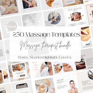 Massage Therapist Instagram Templates Massage & RMT Massage Therapy ...
