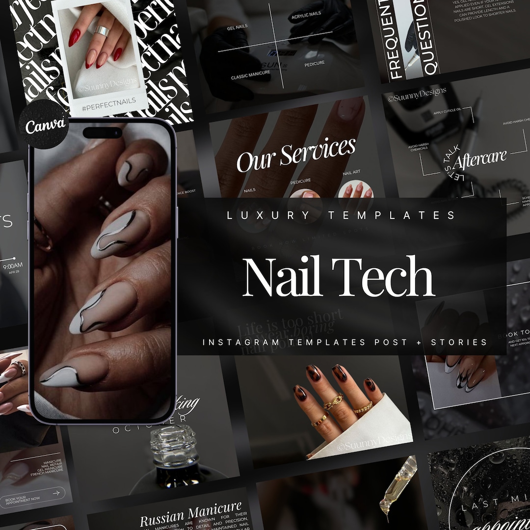 Nail Tech Instagram Templates | Nail Artist Instagram Post | Nail ...