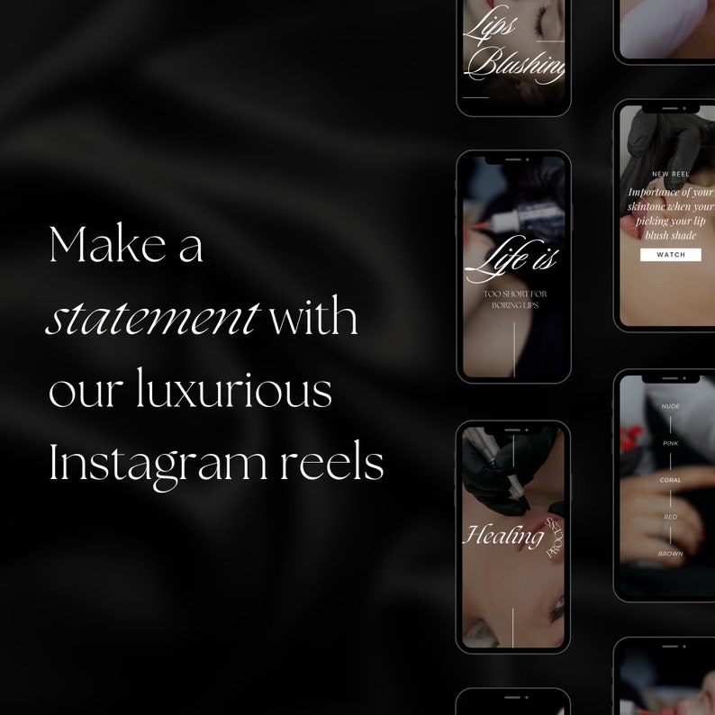 20 Lip Blush Instagram Reels Templates | PMU Lip Blush Templates | PMU ...