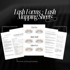 Lash Mapping Editable Guide | Lash Mapping Practice Sheets Eyelash ...