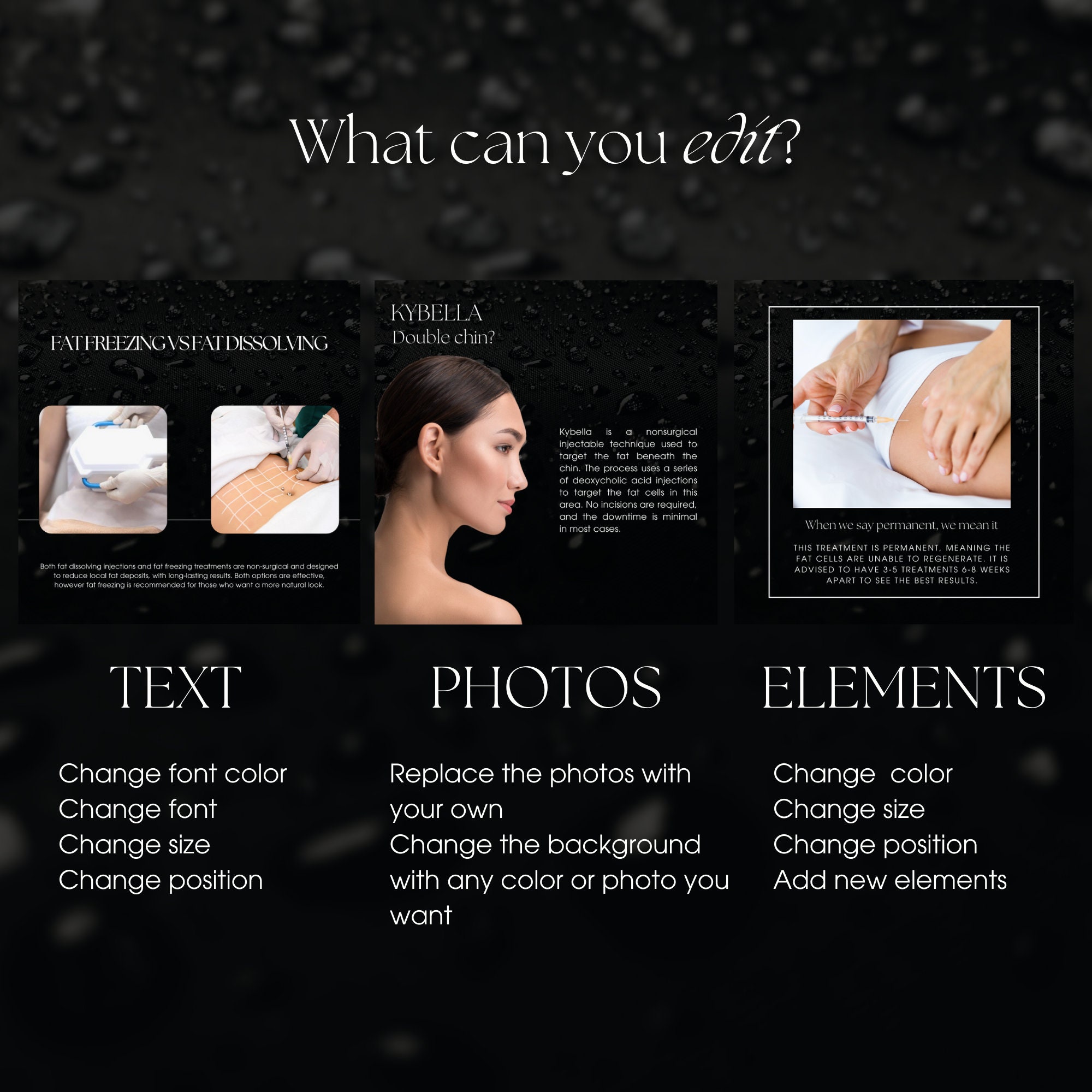 100 Injectable Lipolysis Instagram Templates | Lipolytic Injections ...