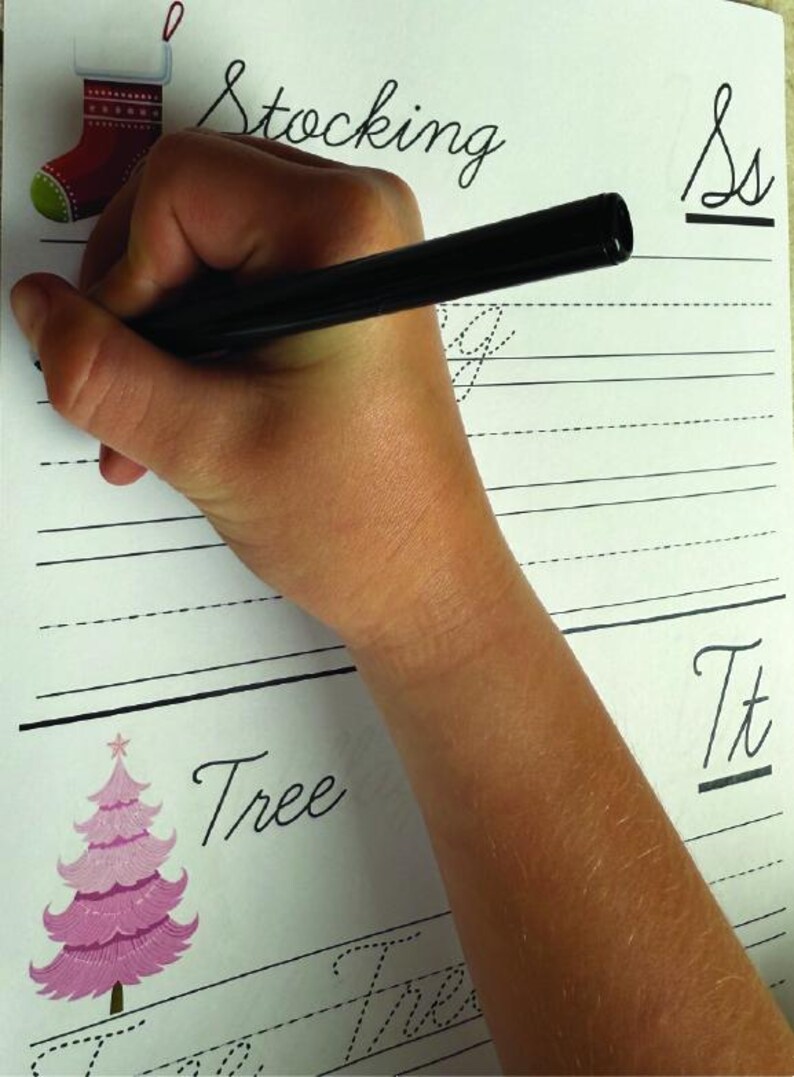Christmas Cursive Handwriting Workbook. Travel Activity Booklet ...