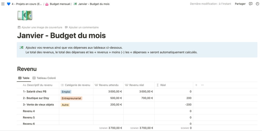 Monthly Budget Concept Template, Minimalist Concept Budget Tracker ...