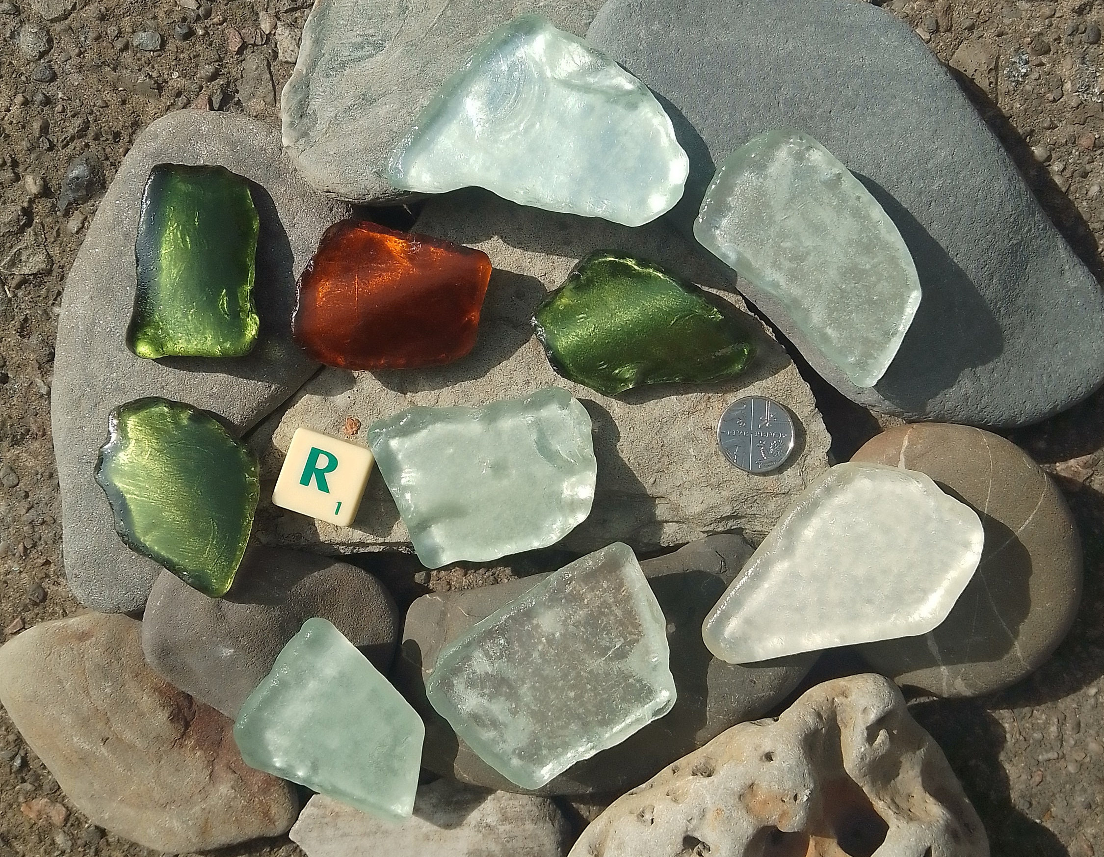 10 XL Sea Glass Fridge Magnets - Etsy