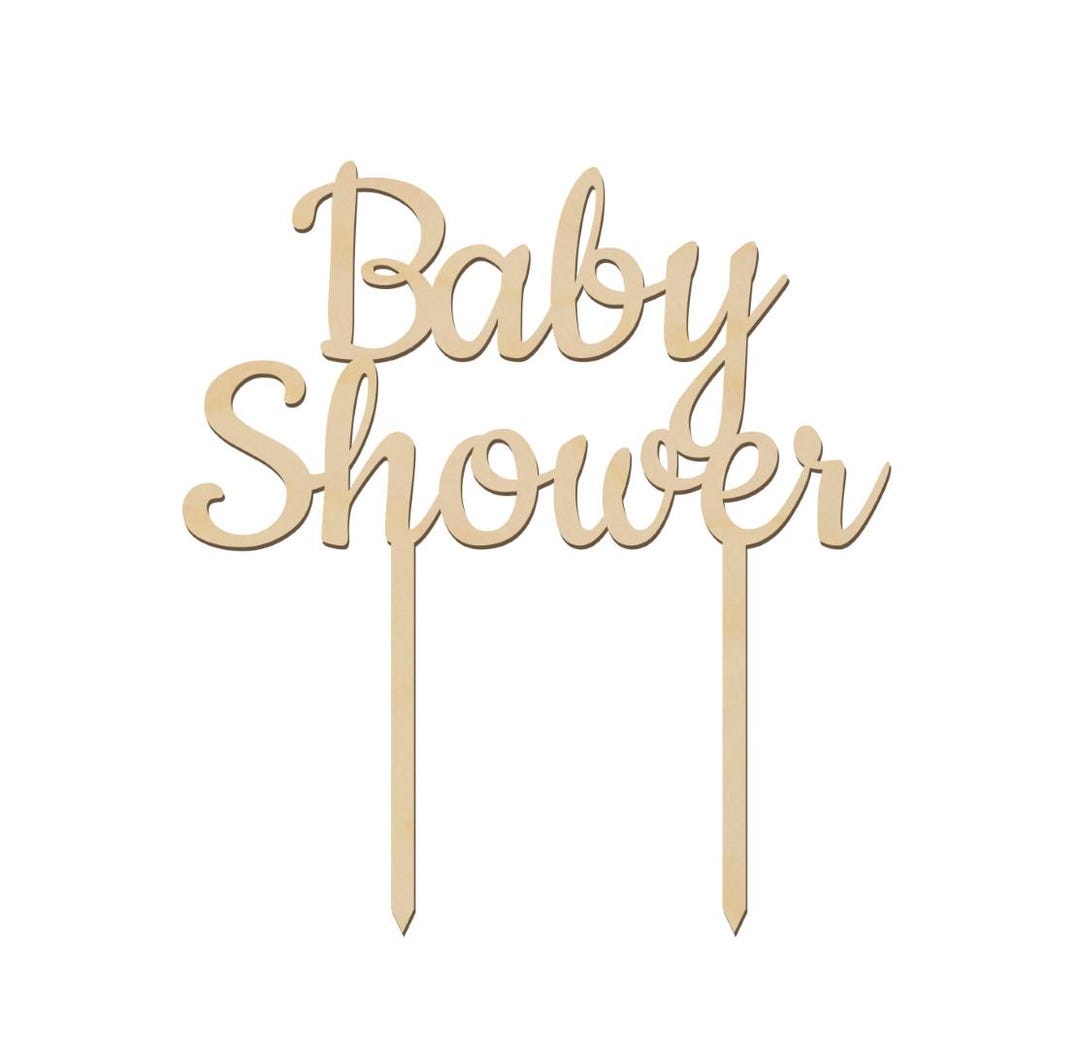 Wooden Cake Topper Cake Inscription BABY SHOWER Decorations Cake ...