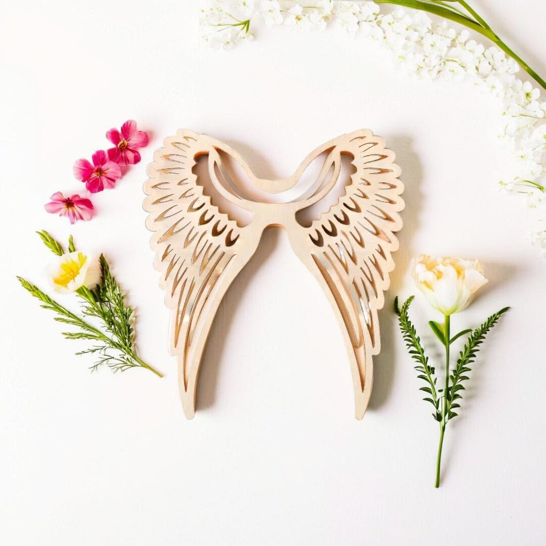 Macrame Angel Wings| Wooden Angel Wings | Openwork Wooden Wings ...