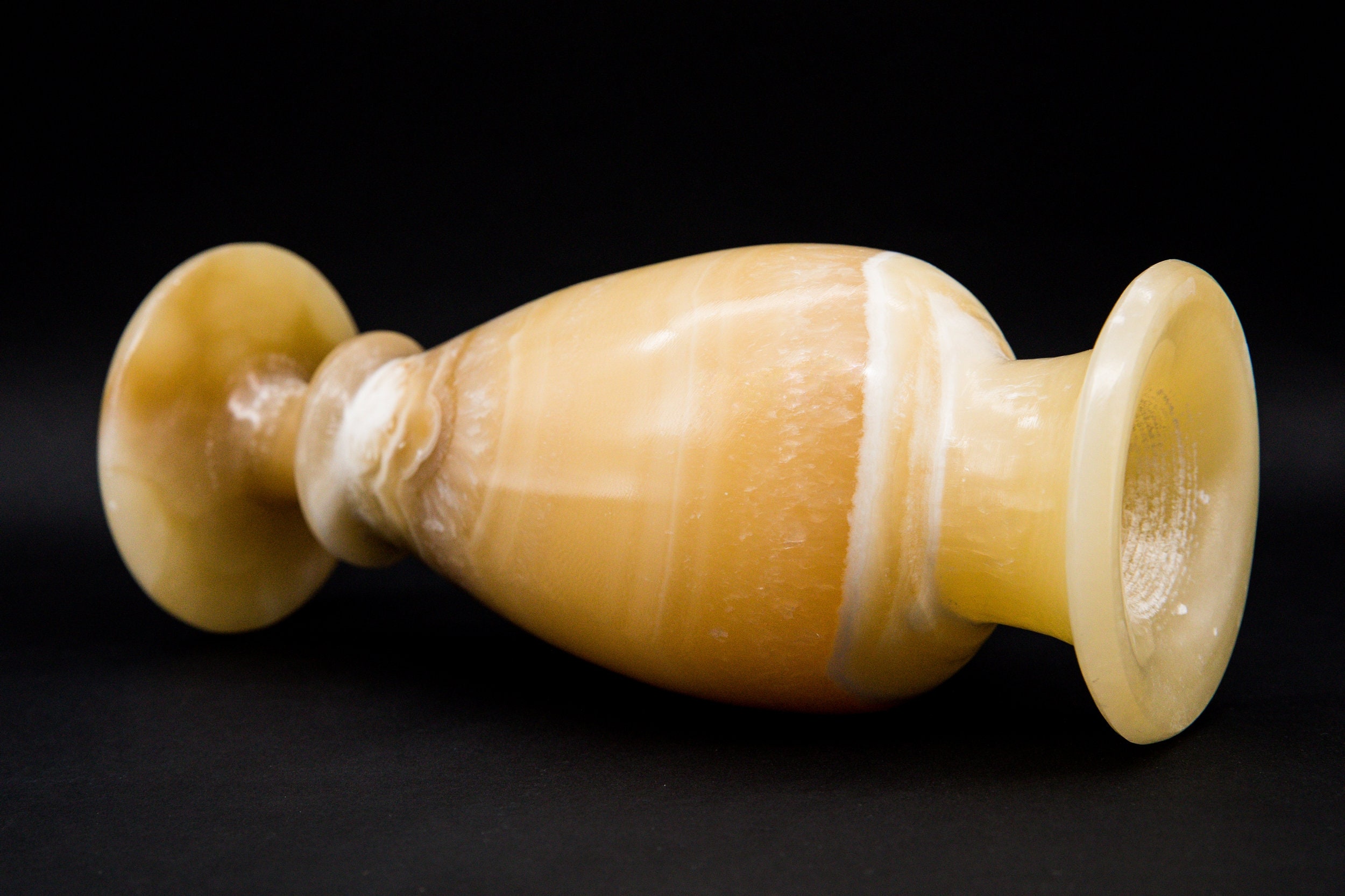 Egyptian Alabaster Vase, Distinctive Alabaster Vase. Egyptian Alabaster ...