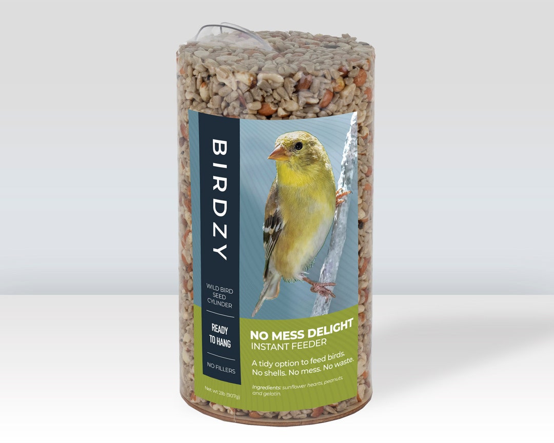 No-mess Delight Hanging Cylinder Log Wild Bird Seed Feeder - Etsy