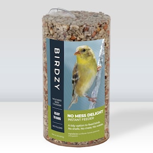 No-mess Delight Hanging Cylinder Log Wild Bird Seed Feeder - Etsy