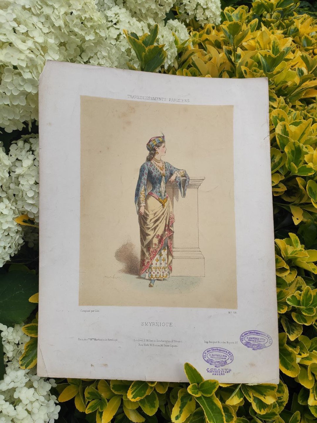 Hand Colored Lithography With French Theater Actors, 1880 - Etsy