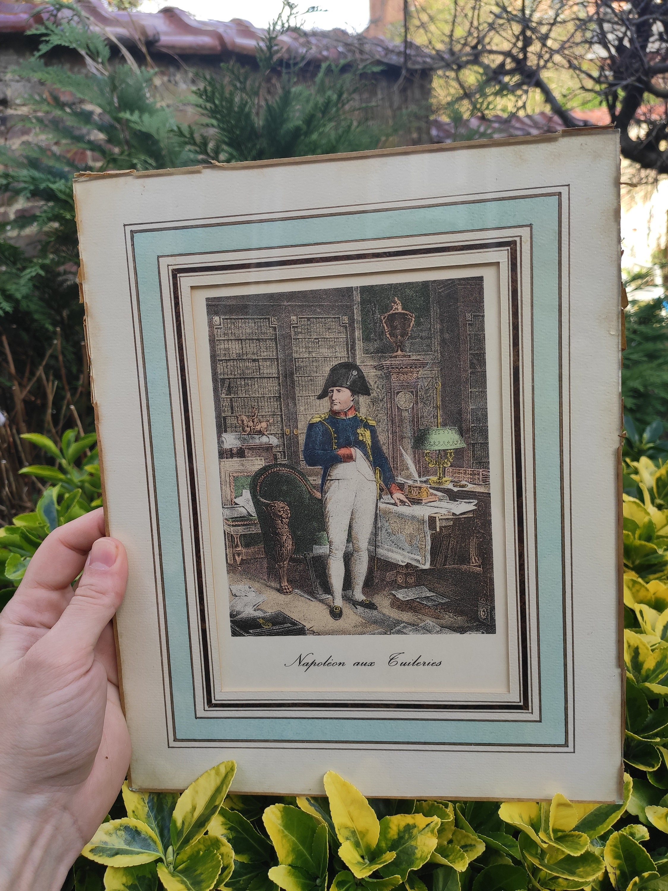 Antique Colored Engraving of Napoleon in Tuileries - Etsy