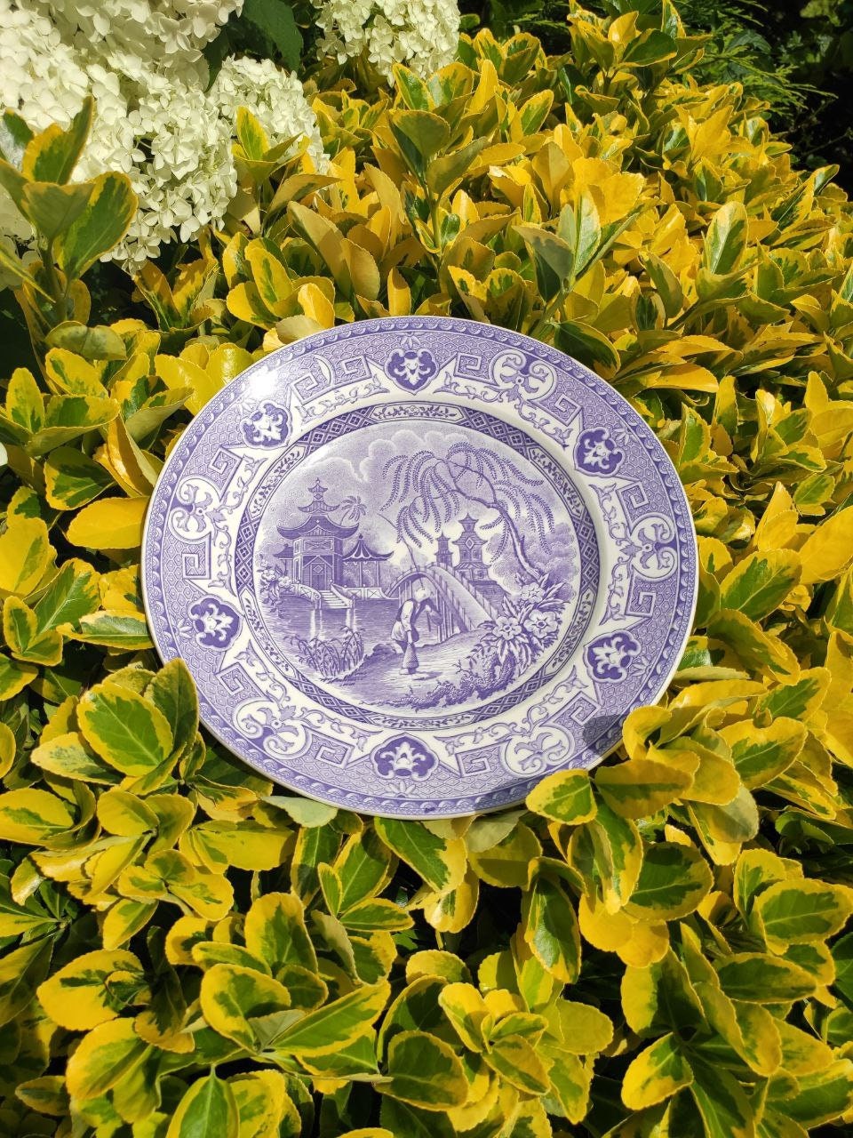 Antique Vintage Sarreguemines Yeddo Old Plates - Etsy