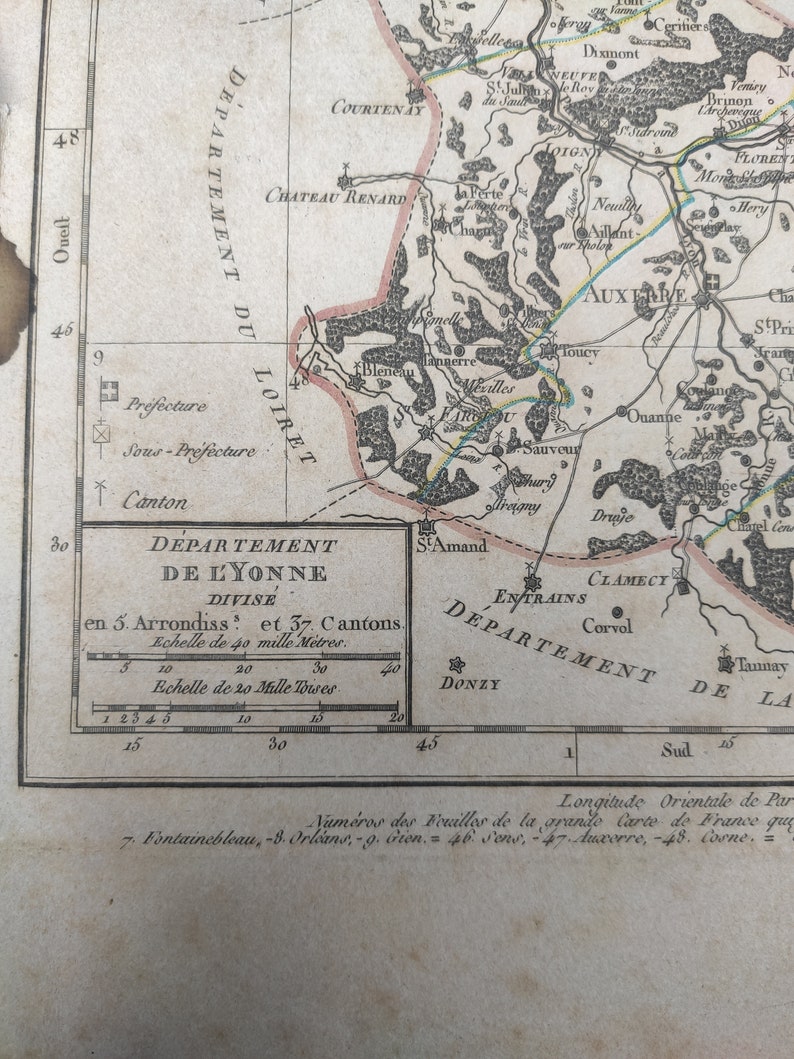 Antique French Map - Etsy