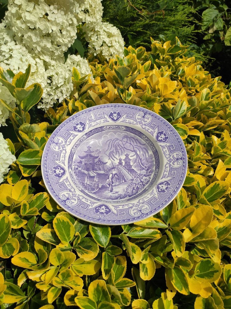 Antique Vintage Sarreguemines Yeddo Old Plates - Etsy