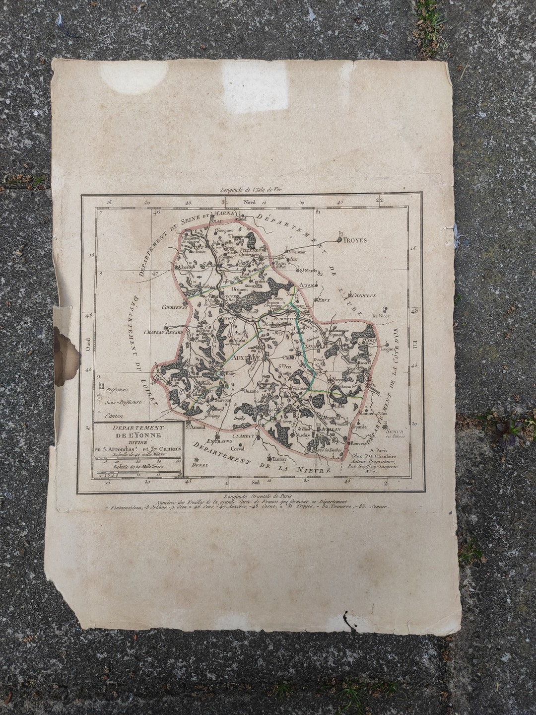 Antique French Map - Etsy