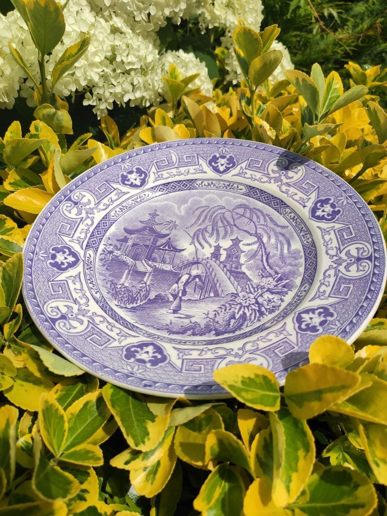 Antique Vintage Sarreguemines Yeddo Old Plates - Etsy