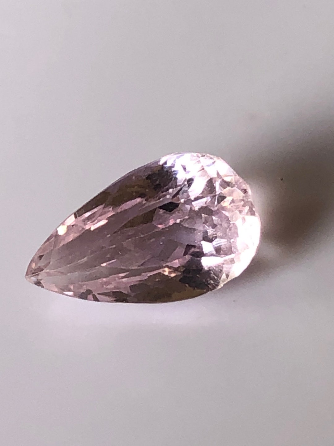 Beautiful Pear Cut Pink Kunzite From Afghanistan 3.26 Carats 11.69 X 6. ...
