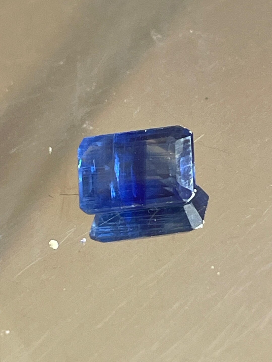 Royal Blue Octagon Faceted Kyanite AAA Quality 1.78 Carats, 8.07 X 5.74 ...