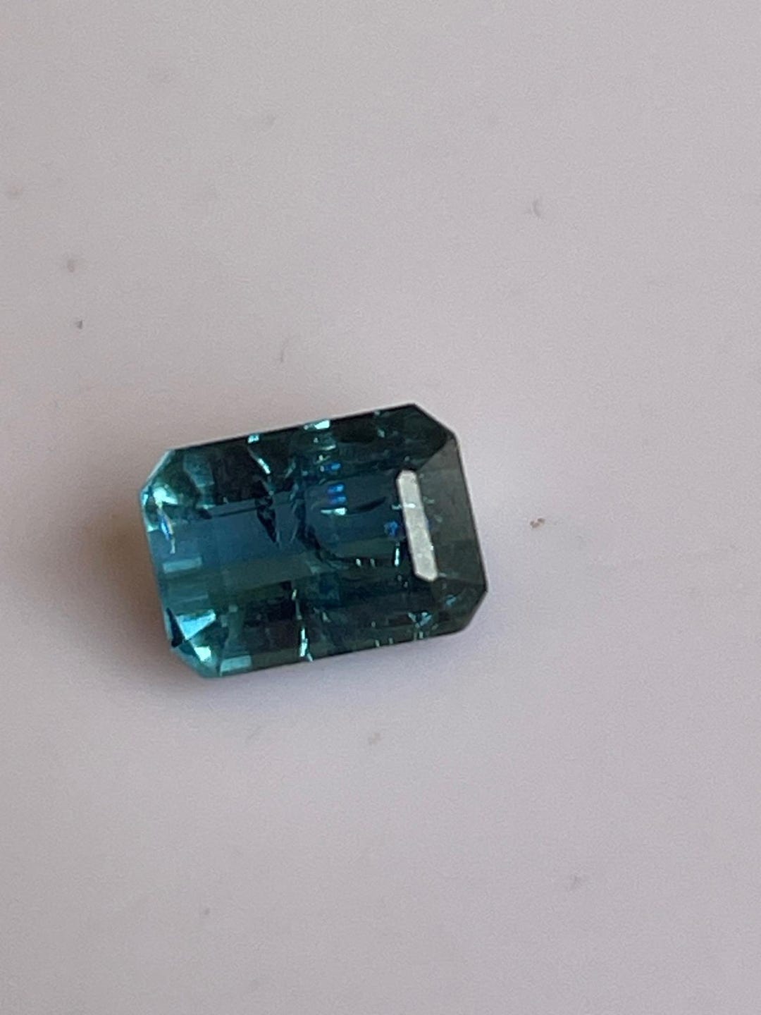 Indicolite Intense Blue Color Tourmaline 1.05 Carats, Octagon Cut, 6.5 ...