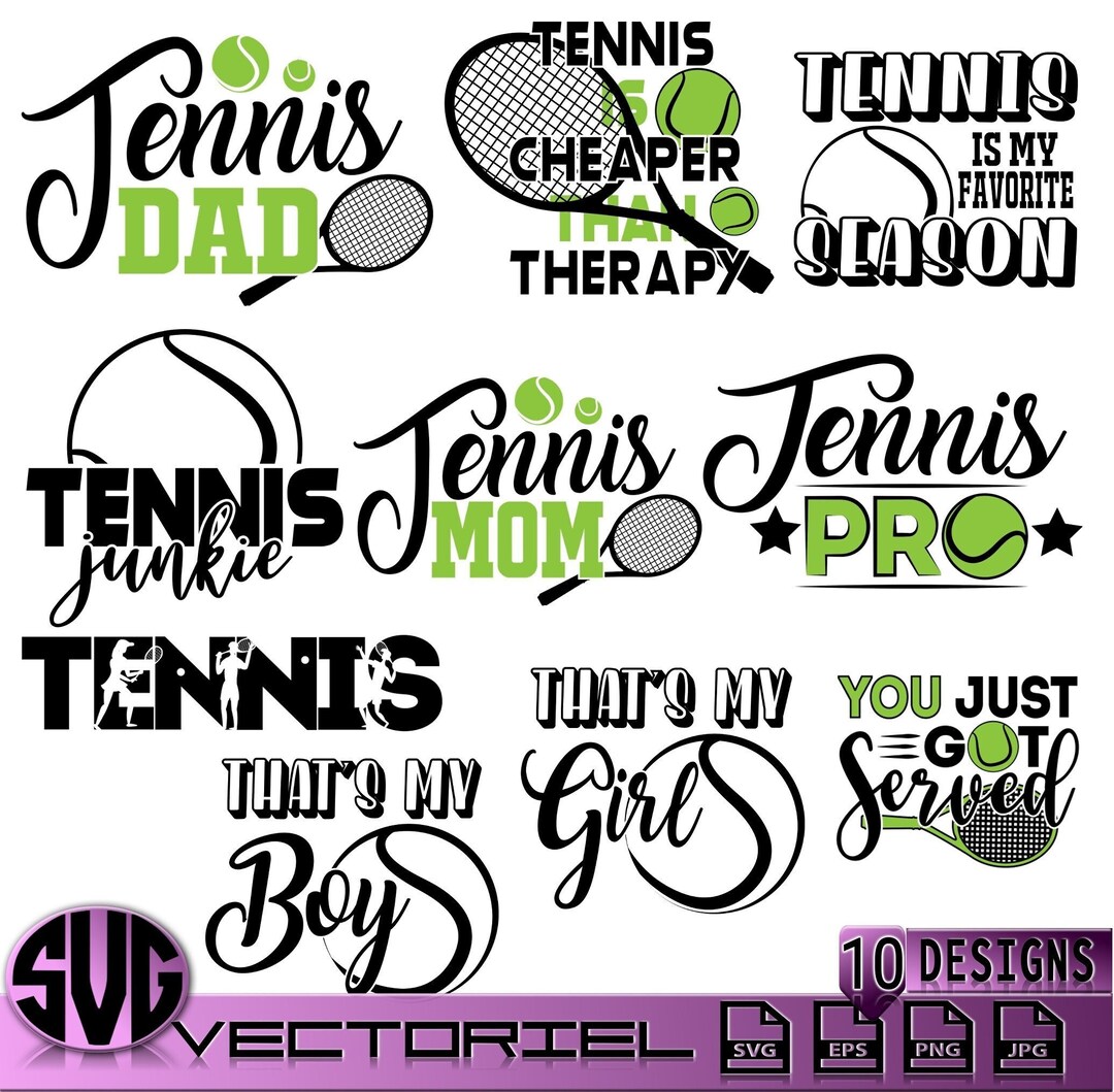 9 TENNIS SVG BUNDLE Tennis Sport Bundle Tennis Love Svg - Etsy